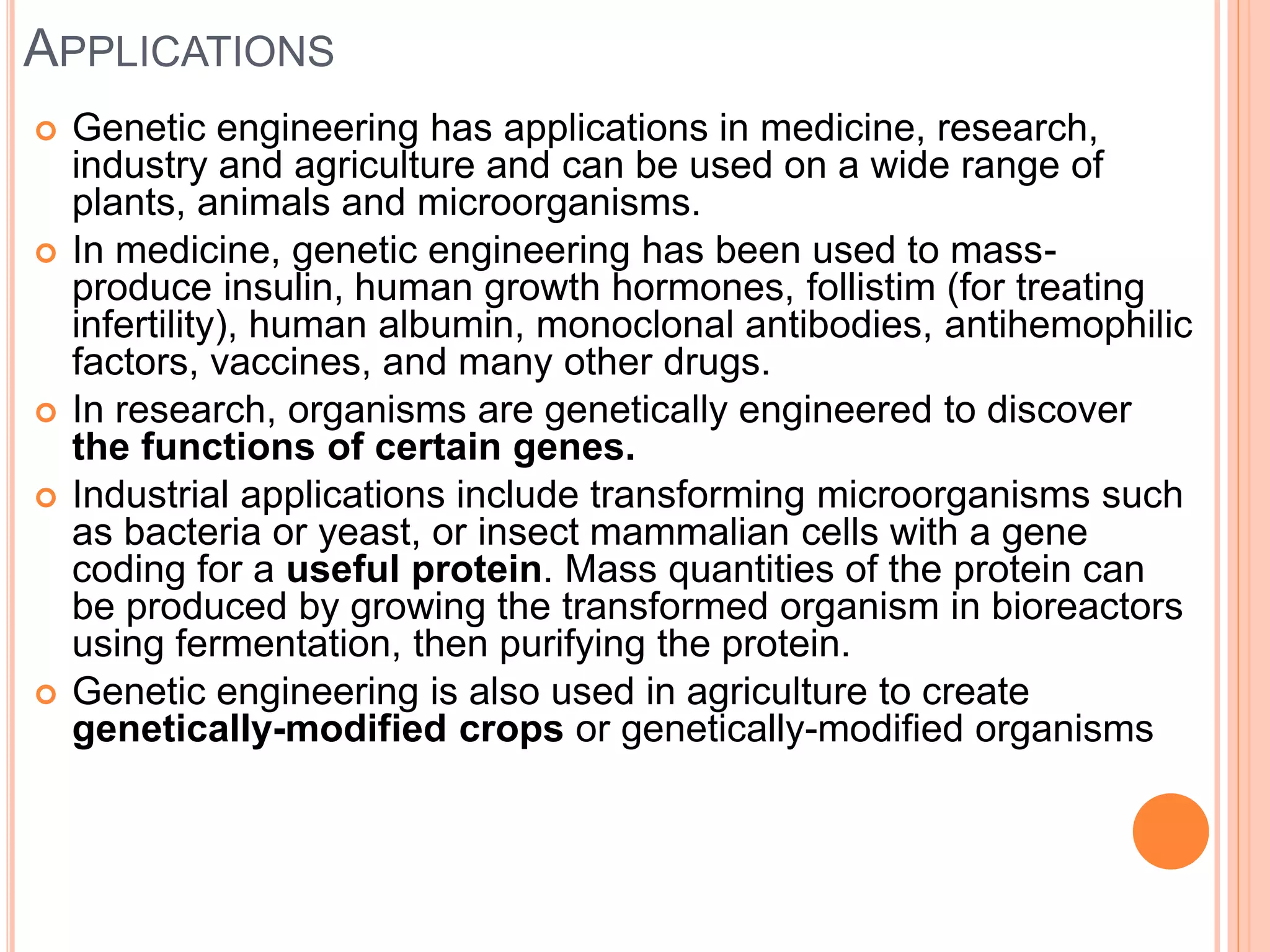 Basic principal of genetic engineering | PPTX