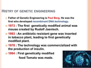 Basic principal of genetic engineering | PPTX