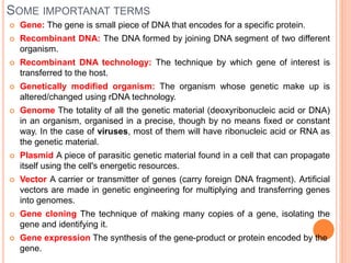Basic principal of genetic engineering | PPTX
