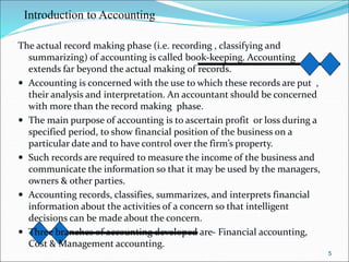 UNIT I CMA Accounting and finance bba students | PPT
