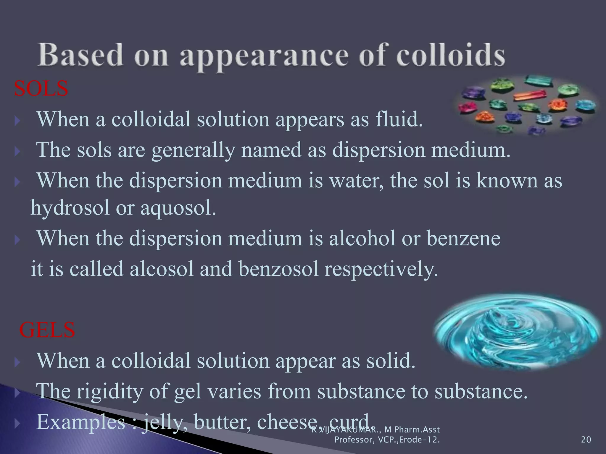 Unit I COLLOIDAL DISPERSION | PPTX