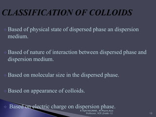 Unit I COLLOIDAL DISPERSION | PPTX