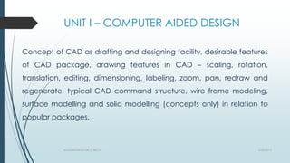 Unit i computer aided design | PDF