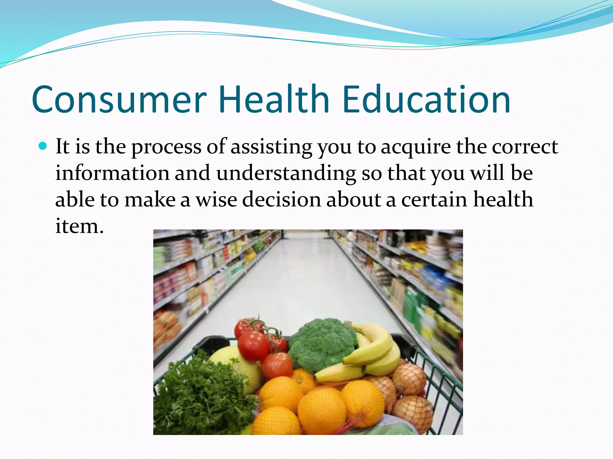 Lesson 1 Consumer Health Education | PPTX