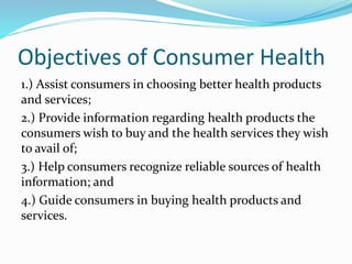 Lesson 1 Consumer Health Education | PPTX