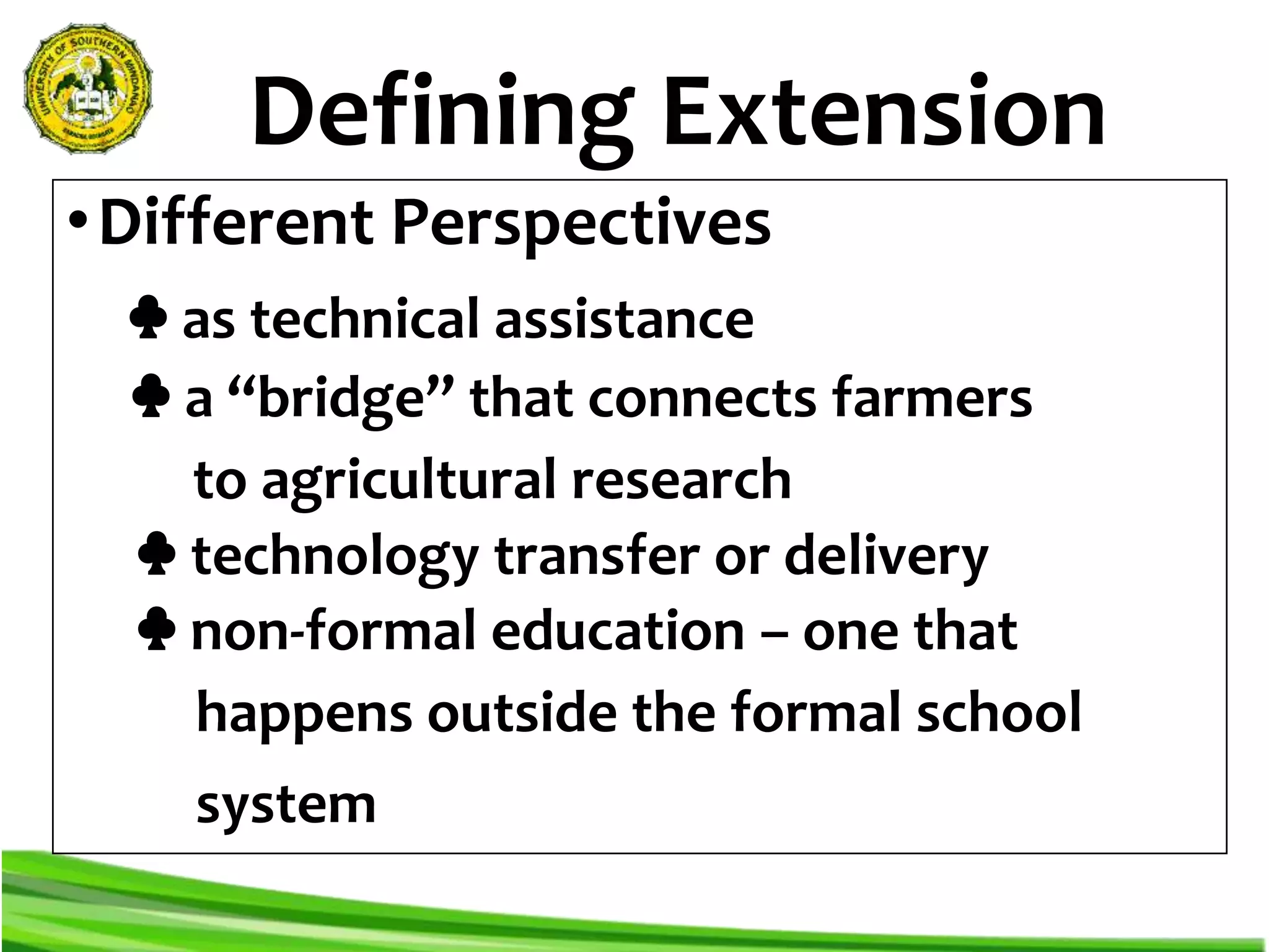 Unit i context of extension | PPTX