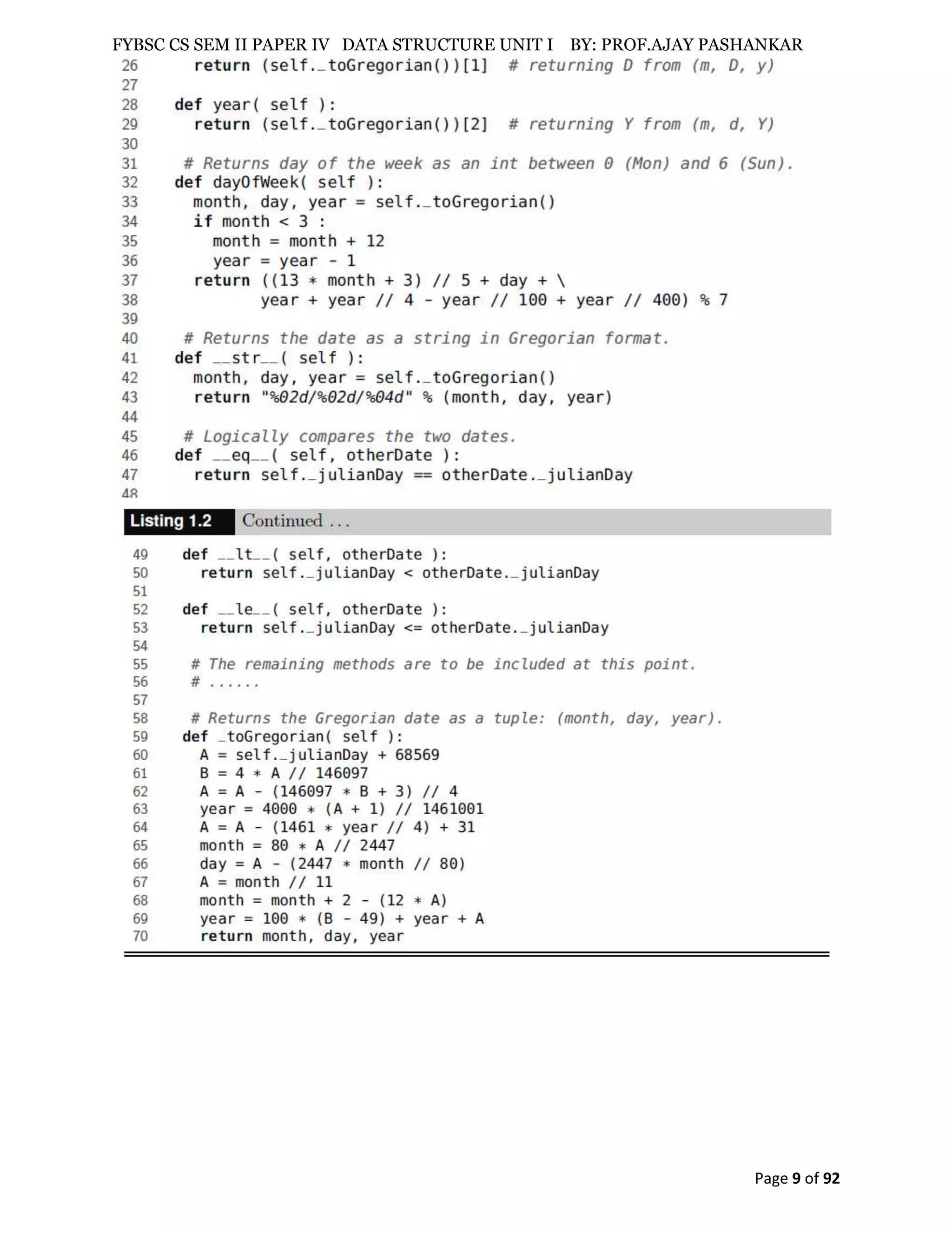 Unit i data structure FYCS MUMBAI UNIVERSITY SEM II | PDF | Programming Languages | Computing