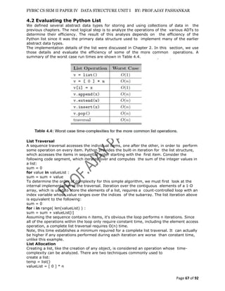 Unit i data structure FYCS MUMBAI UNIVERSITY SEM II | PDF