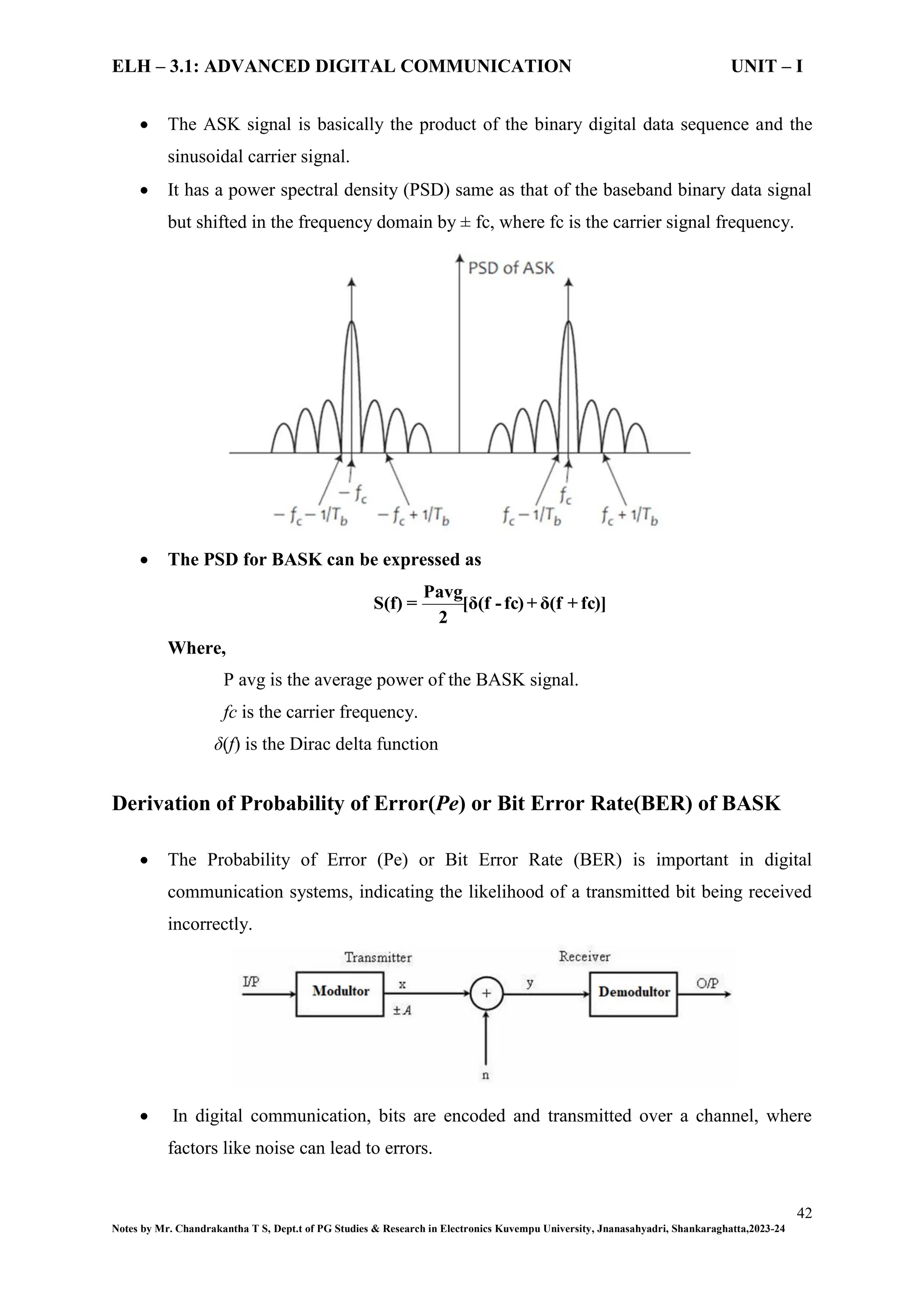 ELH – 3.1: ADVANCED DIGITAL COMMUNICATION UNIT – I Digital modulation ...