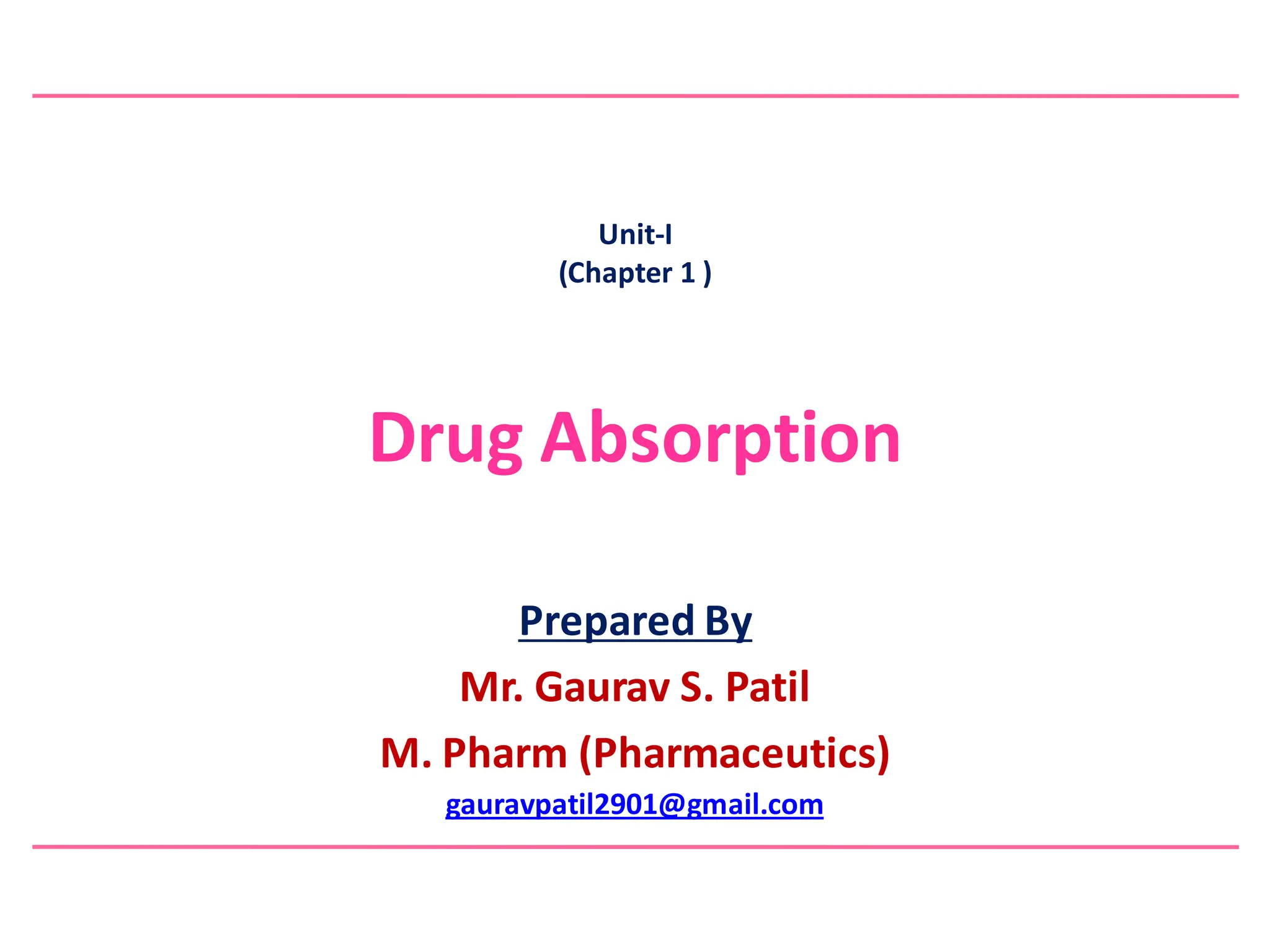 Biopharmaceutics: Drug Absorption and Factor Affecting Drug Absorption | PDF