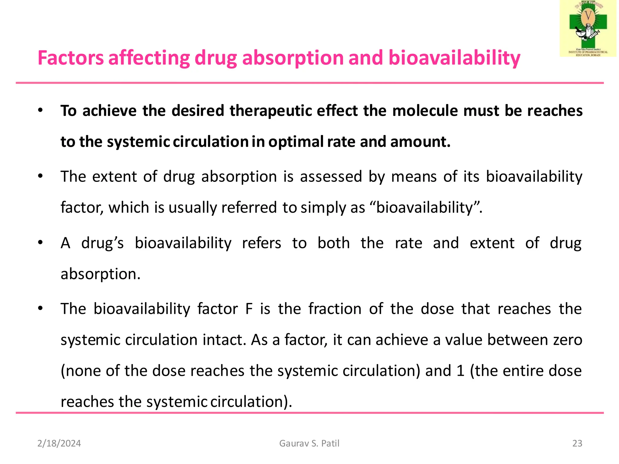 Biopharmaceutics: Drug Absorption and Factor Affecting Drug Absorption ...