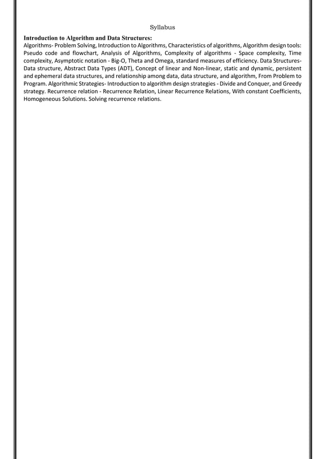 in computer data structures and algorithms | PDF in computer data structures and algorithms | PDF