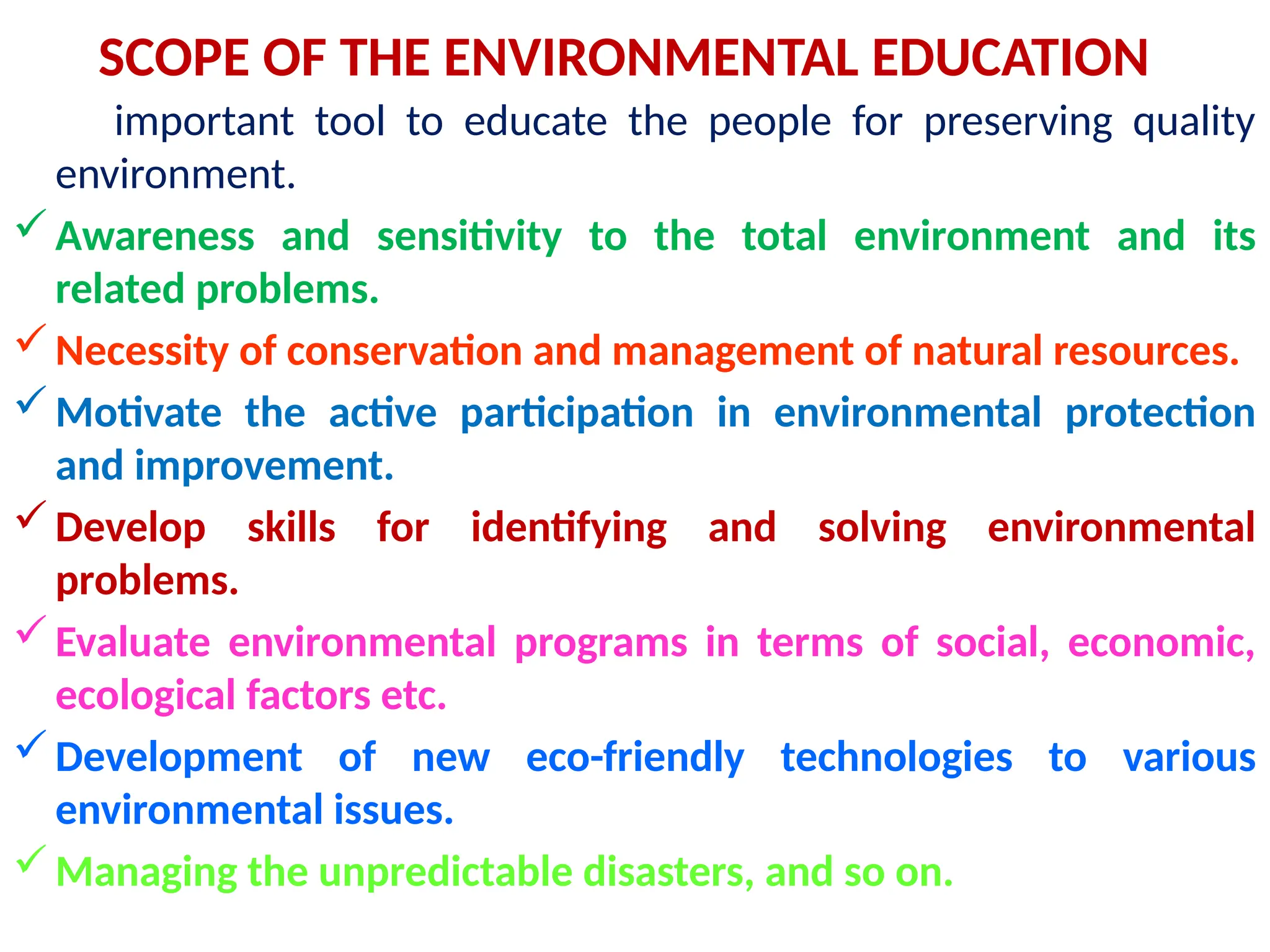 Unit I Ecosystem & Biodiversity Environmental Science and Sustainablity ...