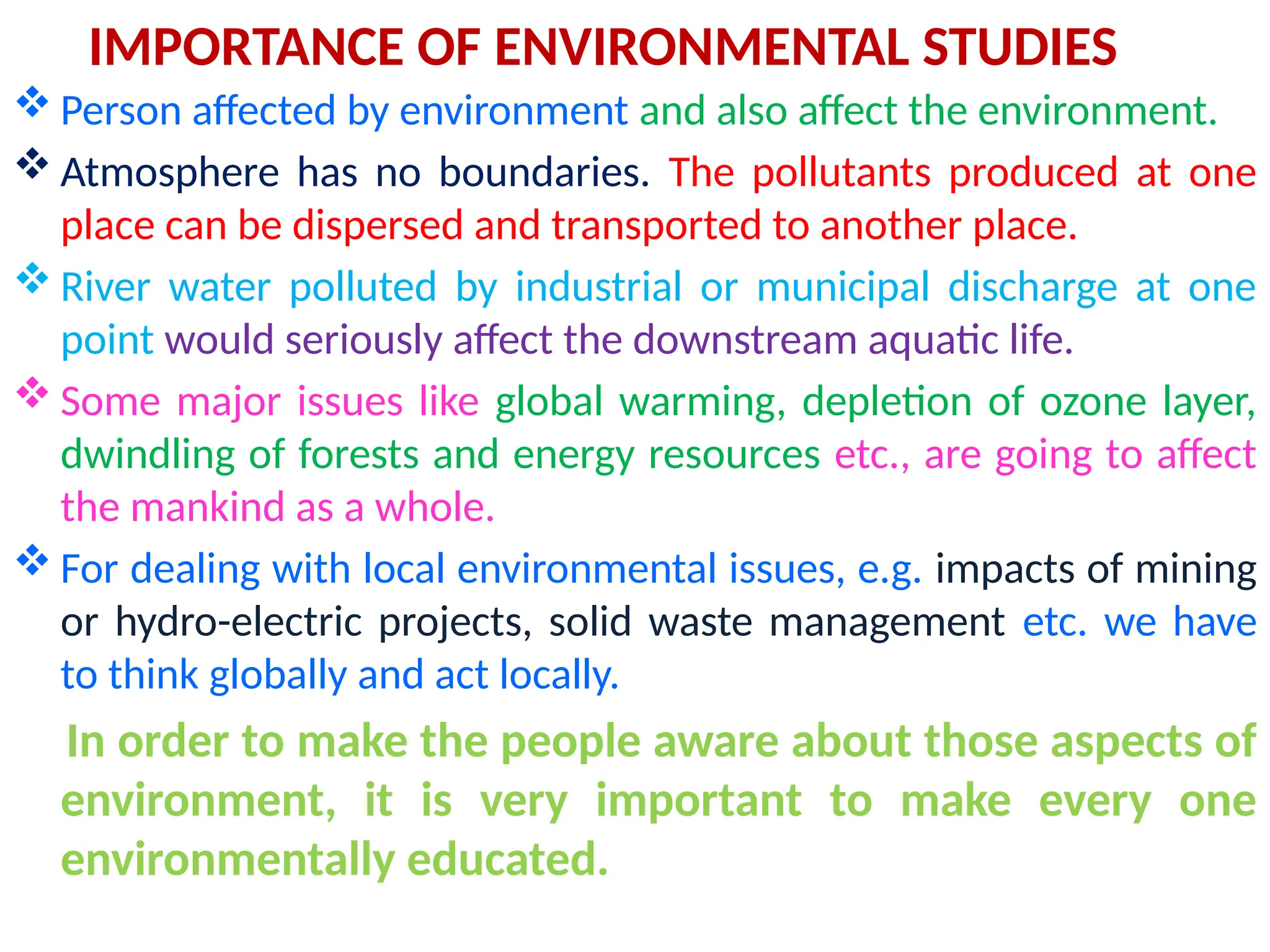 Unit I Ecosystem & Biodiversity Environmental Science and Sustainablity ...