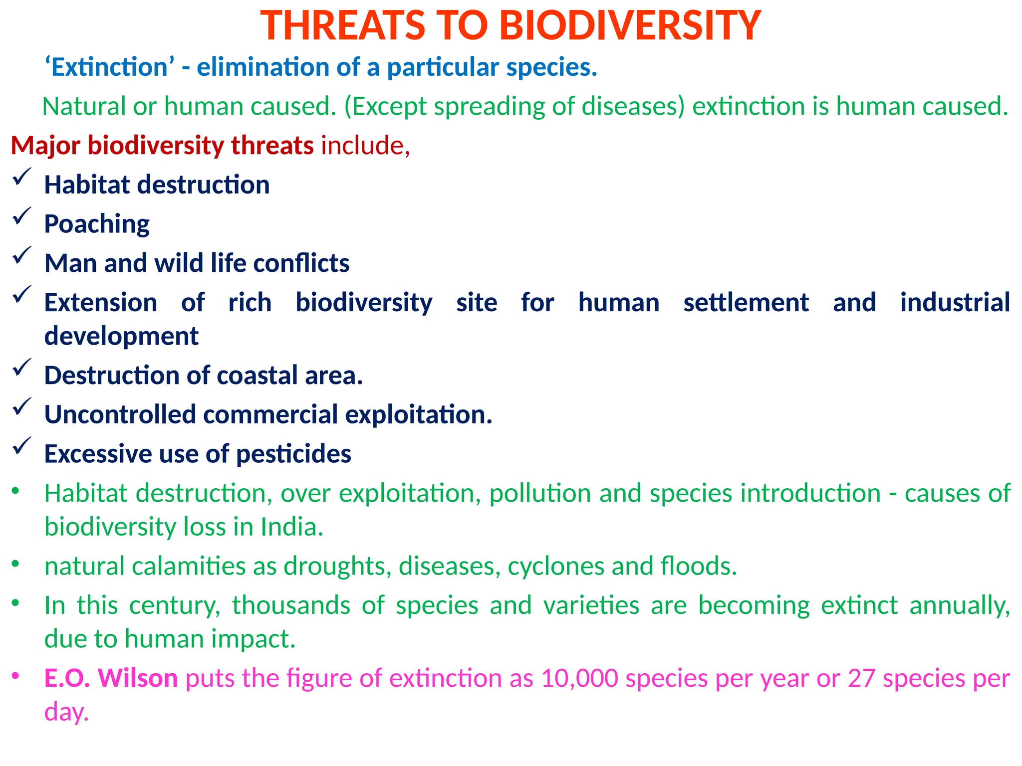 Unit I Ecosystem & Biodiversity Environmental Science and Sustainablity ...