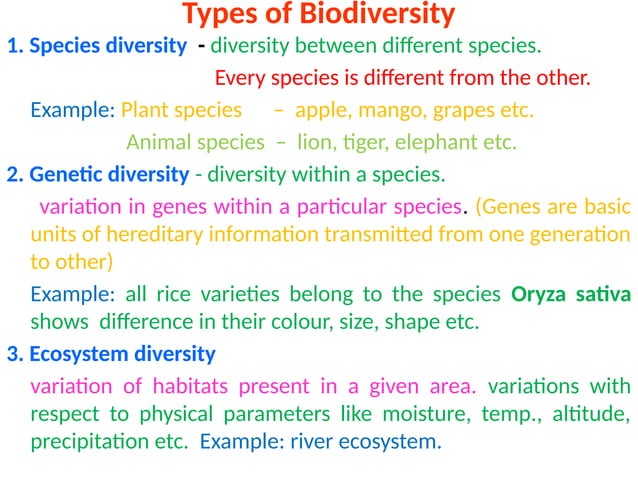 Unit I Ecosystem & Biodiversity Environmental Science and Sustainablity ...