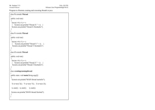 B.Sc. III(VI Sem) Advance Java Unit1: Exception Handling & Multithreading | PPT