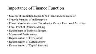 Basic Finance Functions for a company to make decision | PPT