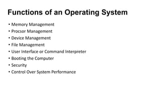 Unit I Fundamental Concepts of Operating system.pptx