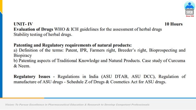 Unit I Herbal Drug Technology Theory BP603T.pdf | Herbs and Supplements ...