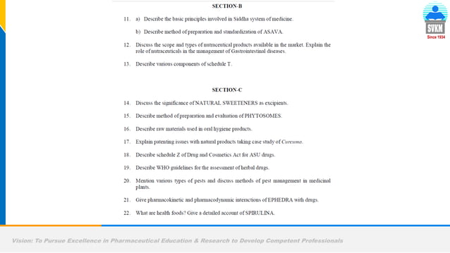 Unit I Herbal Drug Technology Theory BP603T.pdf | Herbs and Supplements ...