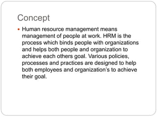 UNIT 1, HRM CONCEPTS | PPTX
