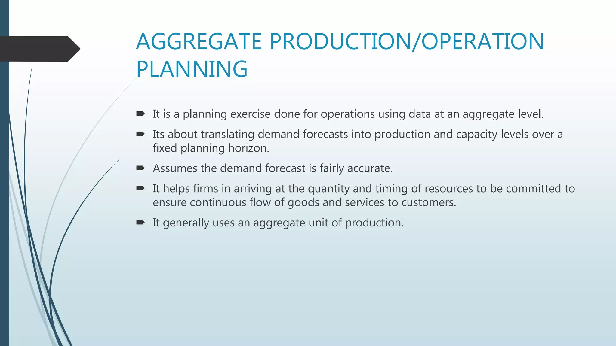 AGGREGATE PRODUCTION PLANNING | PPTX