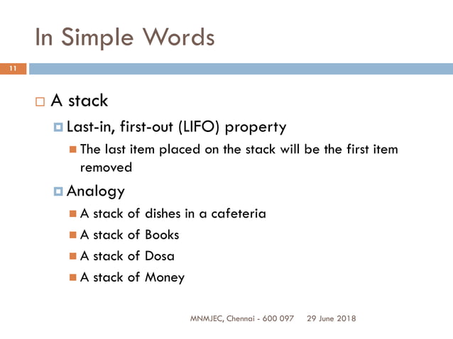 UNIT II LINEAR DATA STRUCTURES – STACKS, QUEUES | PPT