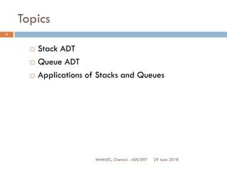 UNIT II LINEAR DATA STRUCTURES – STACKS, QUEUES | PDF