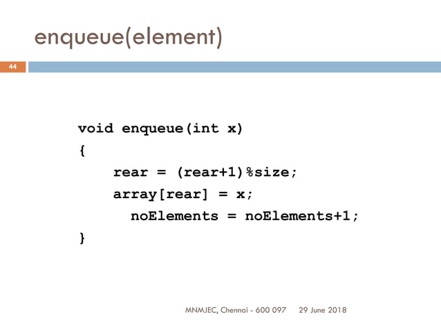 UNIT II LINEAR DATA STRUCTURES โ STACKS, QUEUES | PPT UNIT II LINEAR DATA STRUCTURES โ STACKS, QUEUES | PPT