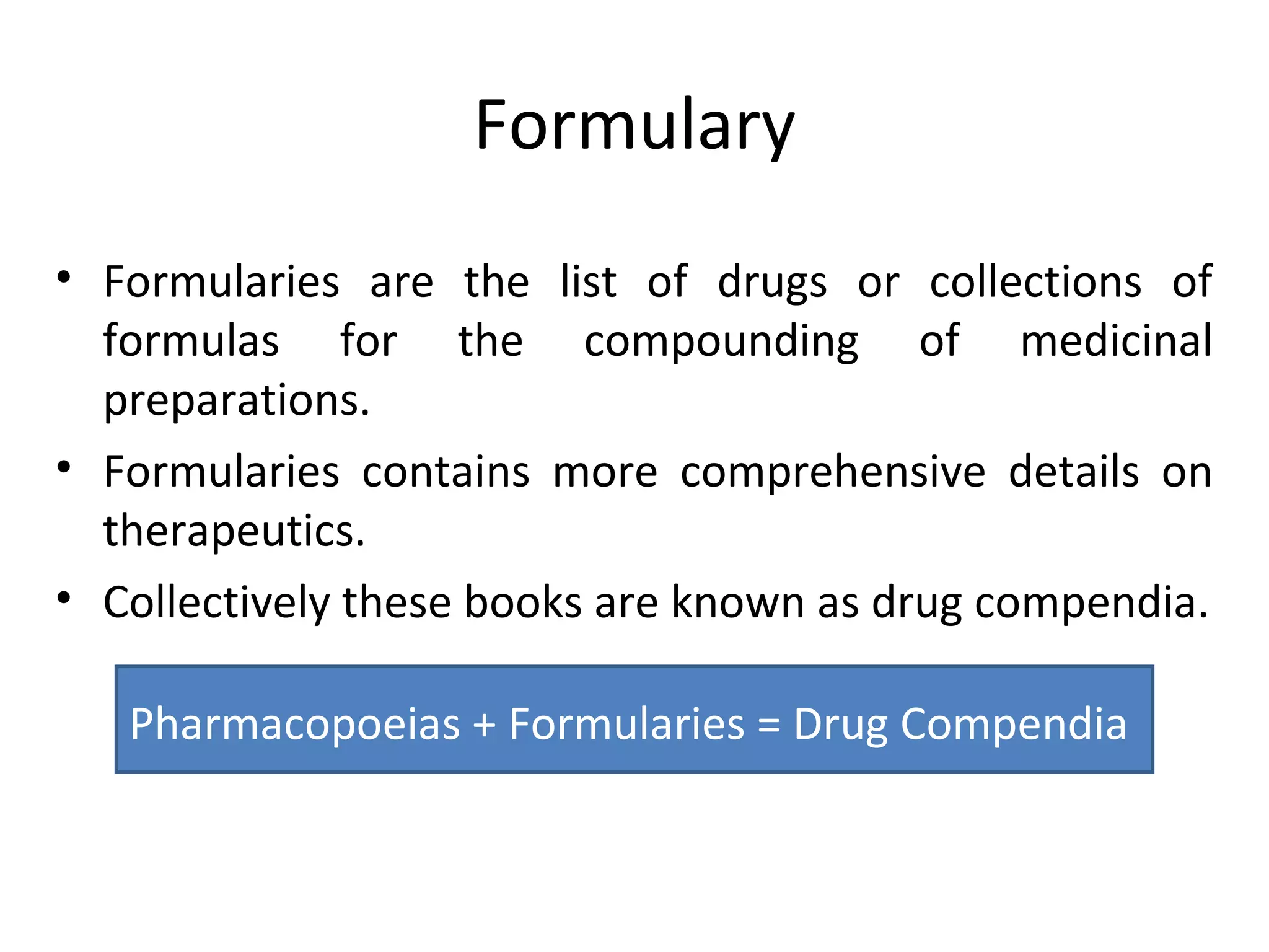 Pharmacopoeia | PPT