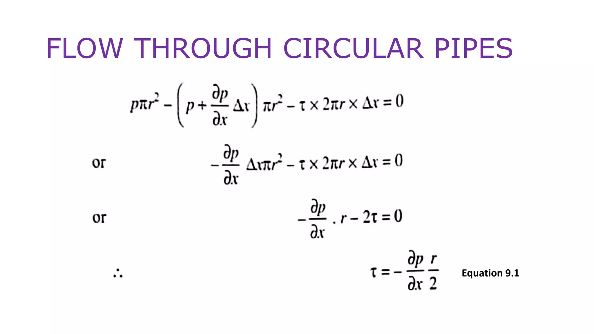 Unit ii Flow through circular pipes | PPT