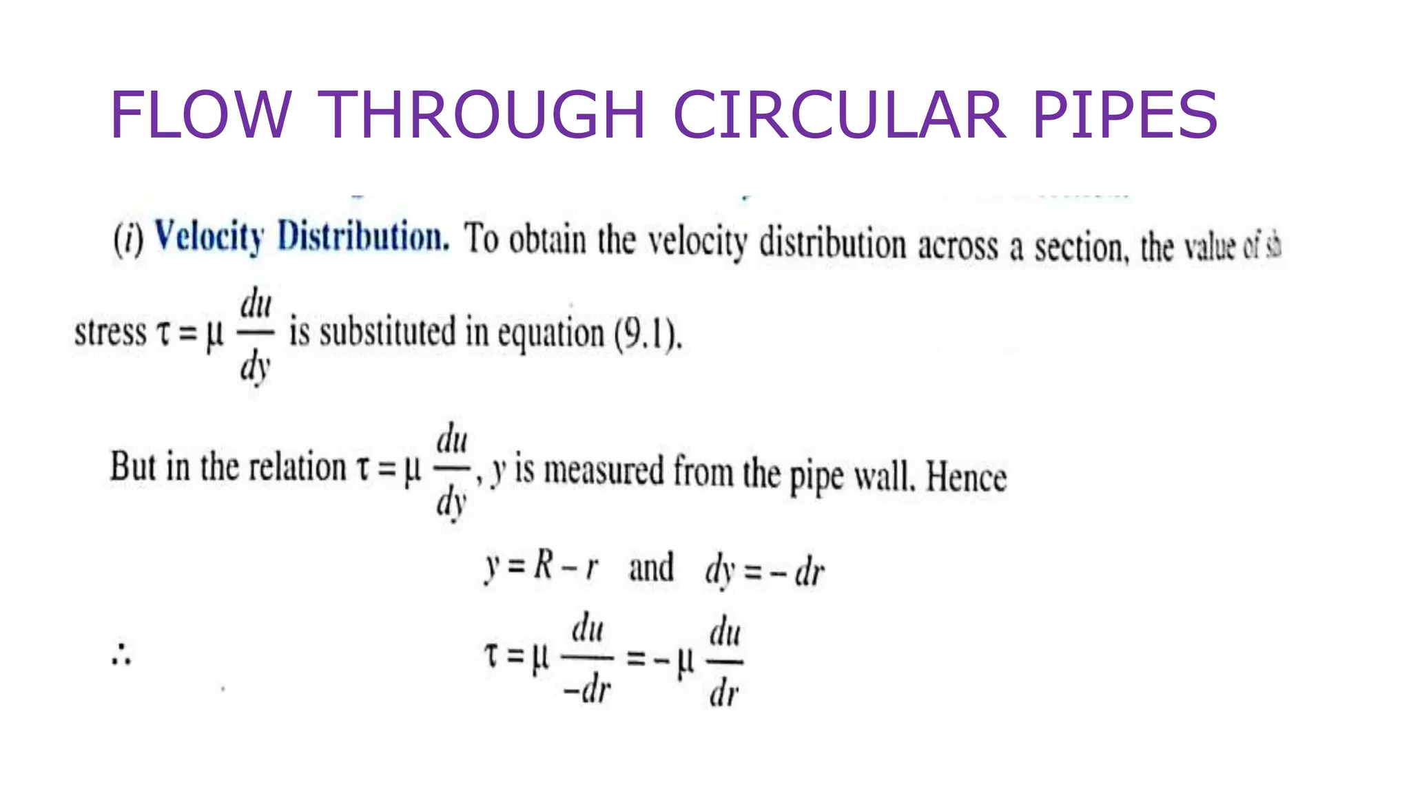Unit ii Flow through circular pipes | PPT