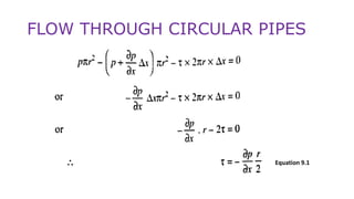 Unit ii Flow through circular pipes | PPTX