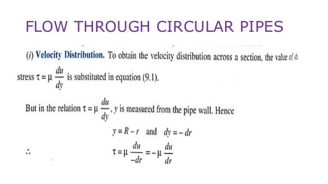 Unit ii Flow through circular pipes