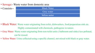 Unit II Sewage | PPTX
