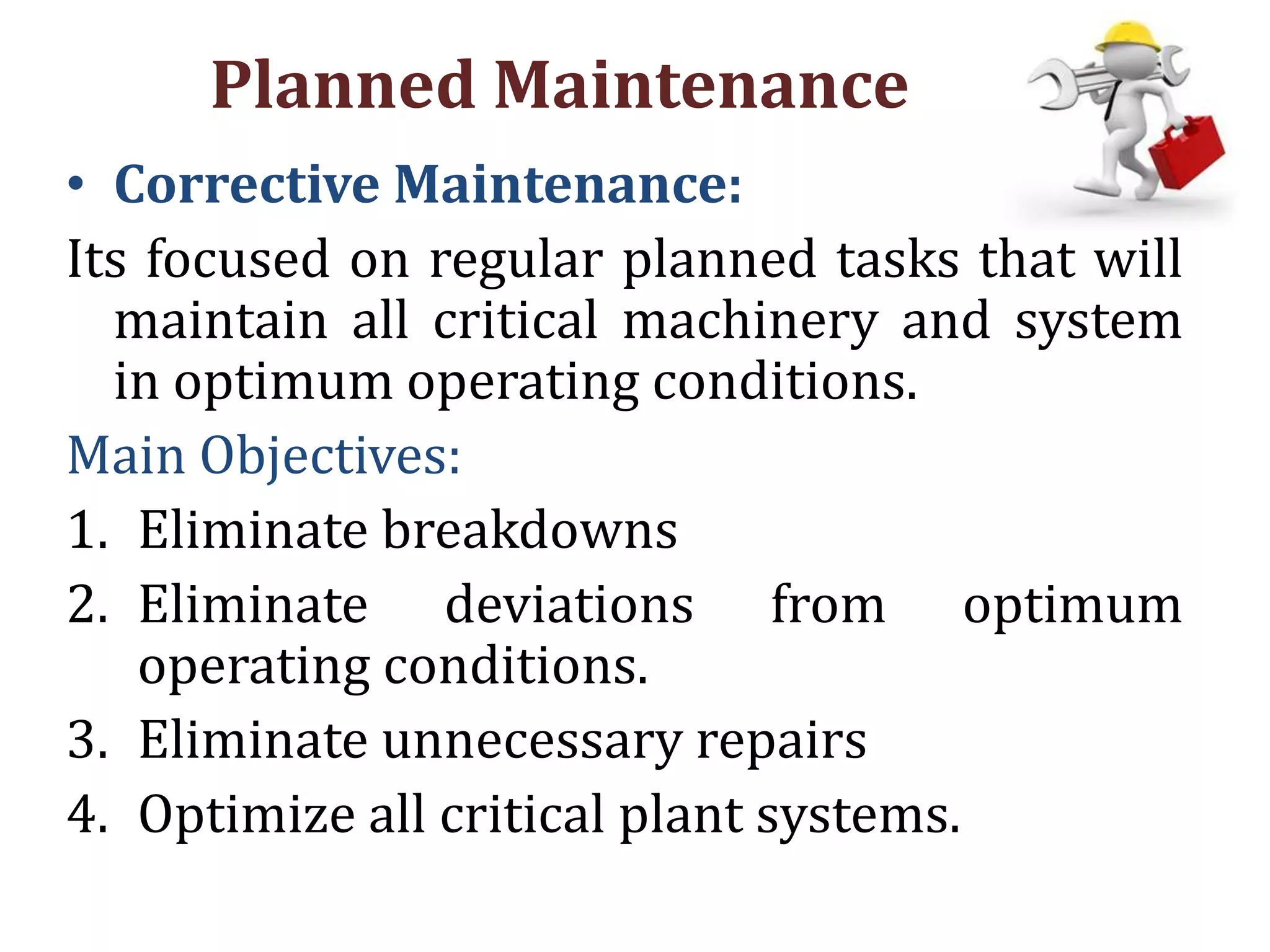 MAINTENANCE POLICIES – PREVENTIVE MAINTENANCE | PPTX
