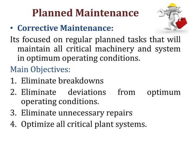 MAINTENANCE POLICIES – PREVENTIVE MAINTENANCE | PPTX | Business ...