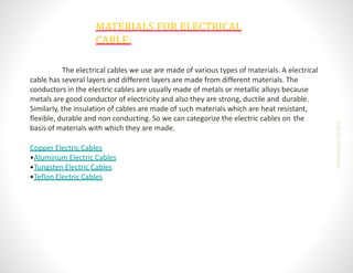 cable,Different distribution lines and Insulator | PPTX