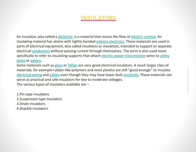 cable,Different distribution lines and Insulator | PPT