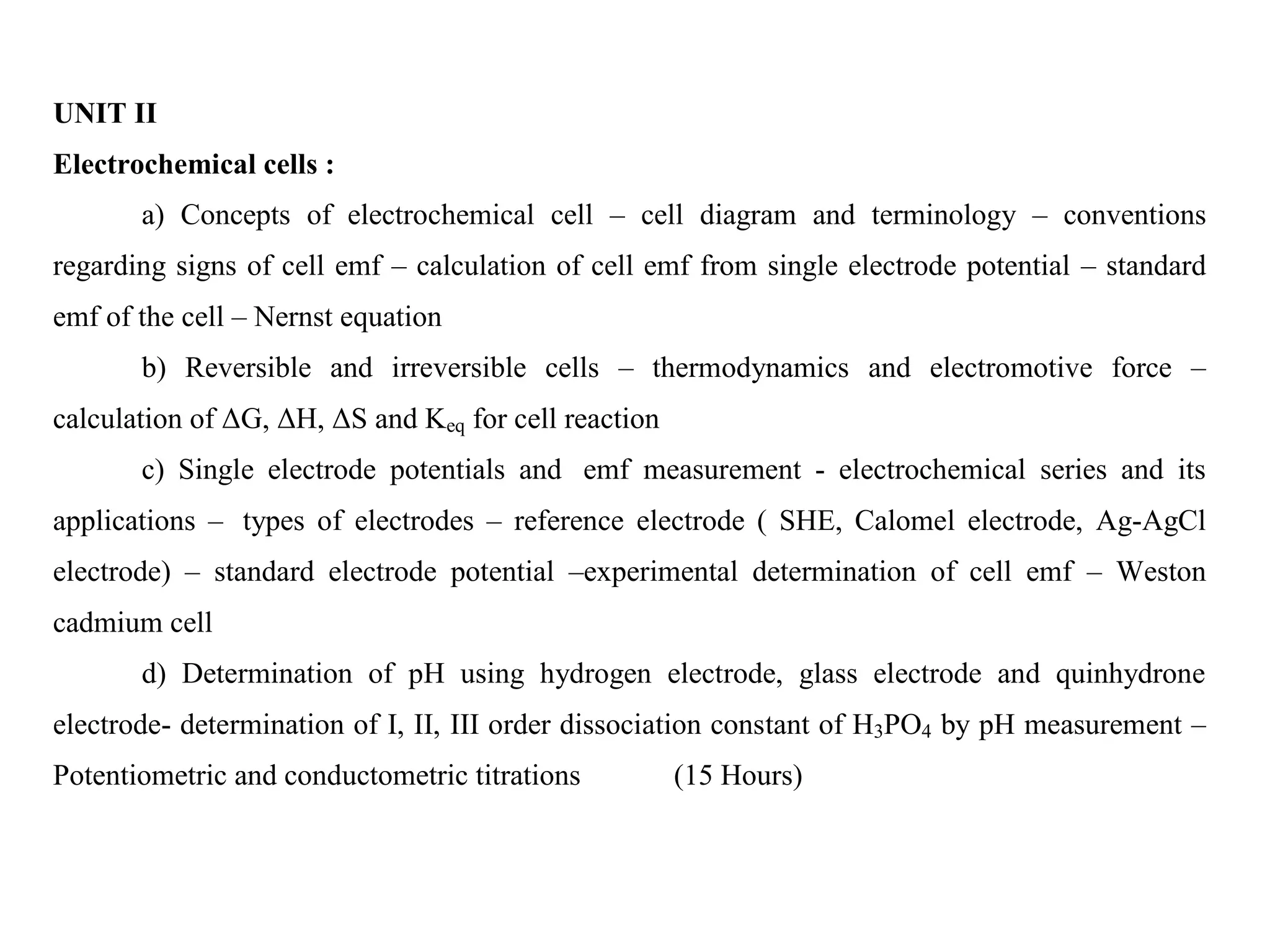 Electrochemical cells notes | PDF