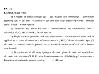 Electrochemical cells notes | PDF
