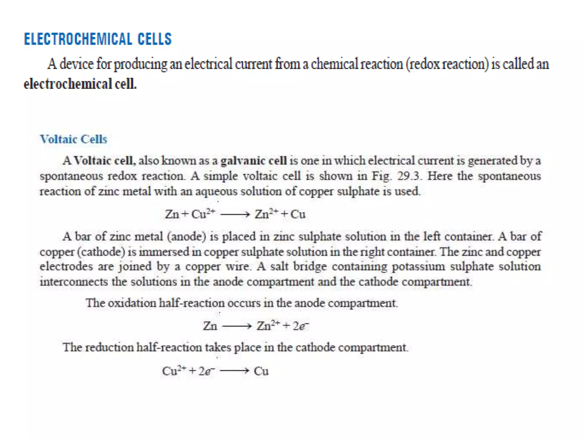 Electrochemical cells notes | PPTX