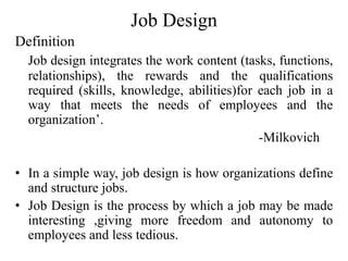 Unit II - job analysis,job design, recruitment and selection | PPTX