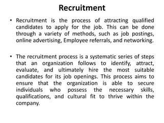 Unit II - job analysis,job design, recruitment and selection | PPTX
