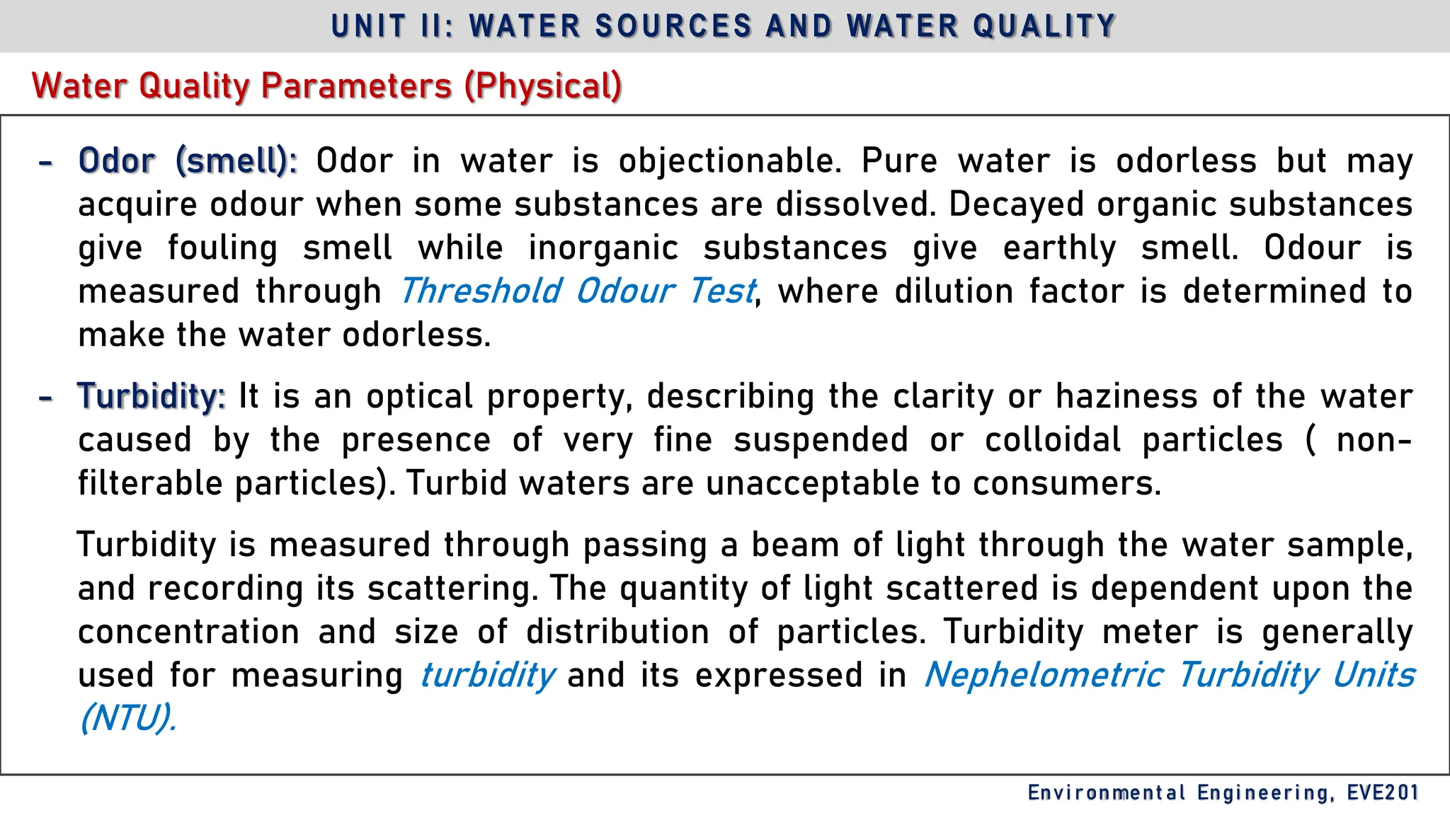 Water sources and water quality parameters | PDF