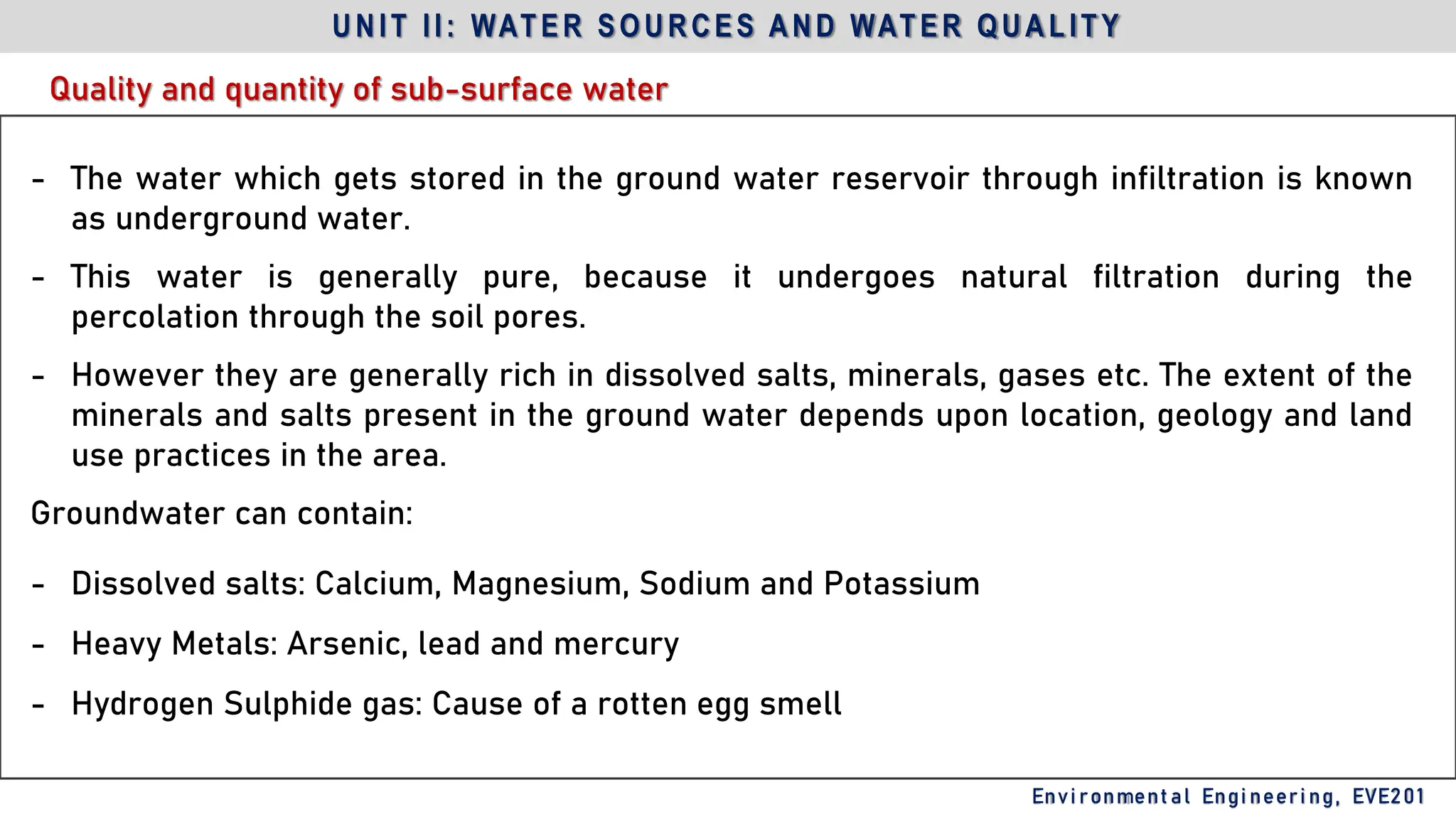 Water sources and water quality parameters | PDF