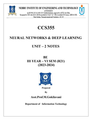 CCS355 Neural Network & Deep Learning Unit II Notes with Question bank .pdf