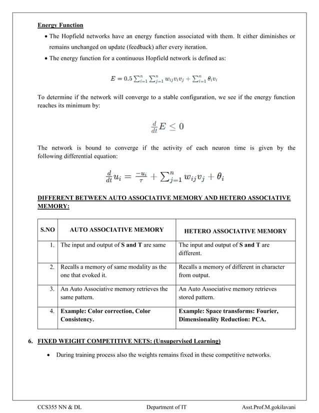 CCS355 Neural Network & Deep Learning Unit II Notes with Question bank ...
