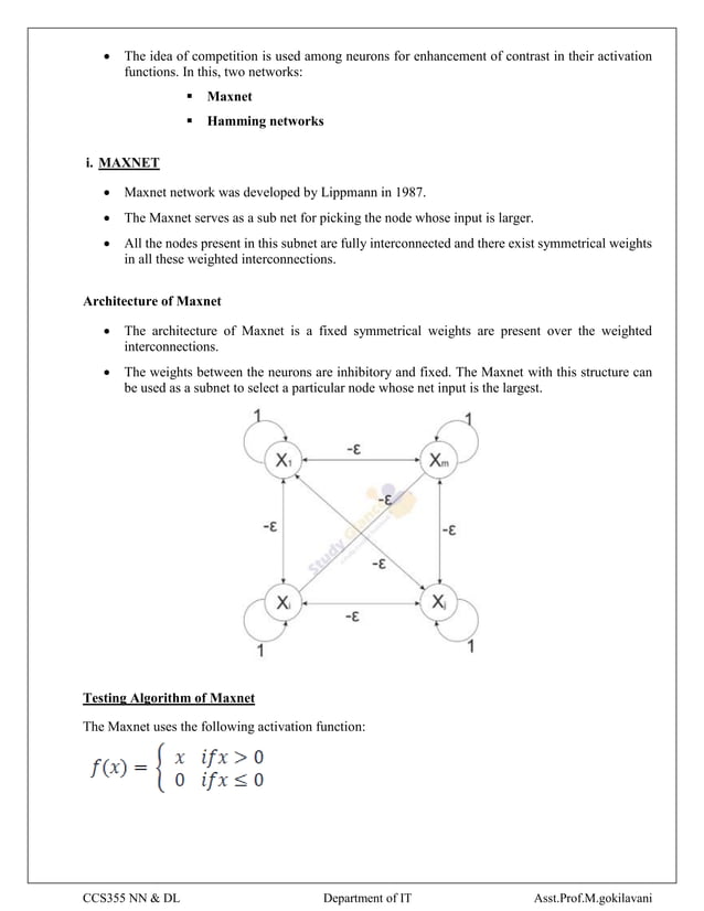 CCS355 Neural Network & Deep Learning Unit II Notes with Question bank ...